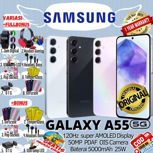 Jual SAMSUNG GALAXY A55 5G BARU Ram 8GB+8GB/128GB - 12GB+12GB/256GB ...