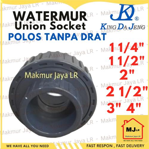 Jual Watermur 11/4 11/2 2 2,5 3 4 inch PVC Water Mur Union Socket ...