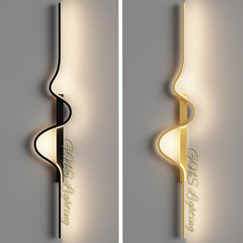 Jual Lampu dinding modern minimalis LED long wave - Black - Jakarta ...