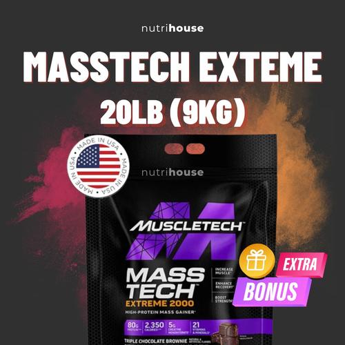 Jual Muscletech Masstech Extreme 2000 20lb 9kg Mass Gainer Mass Tech - Vanilla, Tas Sepatu ...