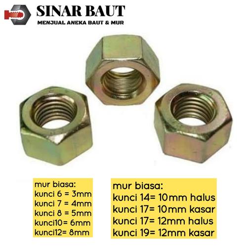 Jual mur ukuran m3 m4 m5 m6 m7 m8 m10 m12 m14 m16 m18 m20 m22 m24 m27 m30 - 12m halus - Kota ...