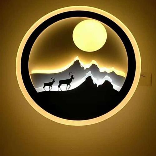 Jual Lampu LED Plafon atau Dinding Bulat Motif Lukisan 8235 Diameter 25 ...