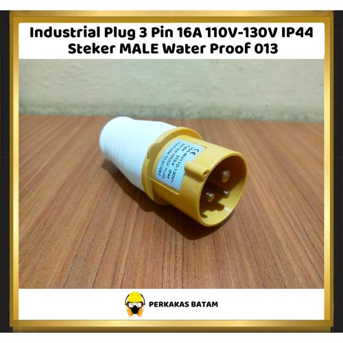 Jual Industrial Plug 3 Pin 16A 110V-130V IP44 Steker MALE Water Proof ...