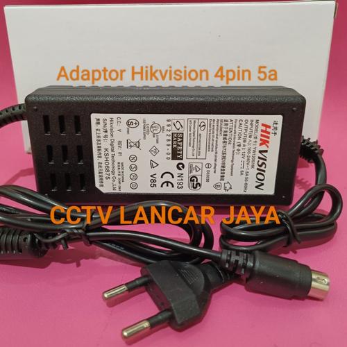 Jual Adaptor hikvision 12V 5A 4 pin DVR Adaptor NVR CCTV Adaptor ...