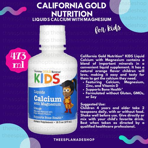 Promo CALIFORNIA GOLD NUTRITION Kids Liquid Calcium with Magnesium 473 ...
