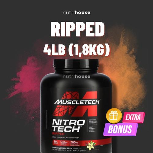 Jual Muscletech Nitrotech Ripped 4lb Nitro Tech Whey Protein Weight ...