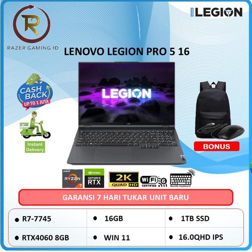 Jual LENOVO LEGION PRO 5 16 RYZEN 7 7745 RTX4060 RAM 16GB 1TB 16.0QHD ...