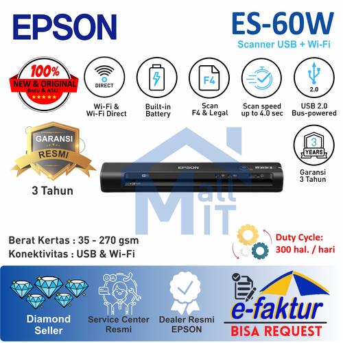 Promo SCANNER EPSON ES-60W EPSON ES60W ES 60 W ES 60W ES60 WIFI F4 ...