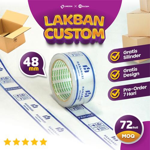Jual Cetak Lakban Custom Printing 80 YARD / Custom Minimal 50 PCS ...
