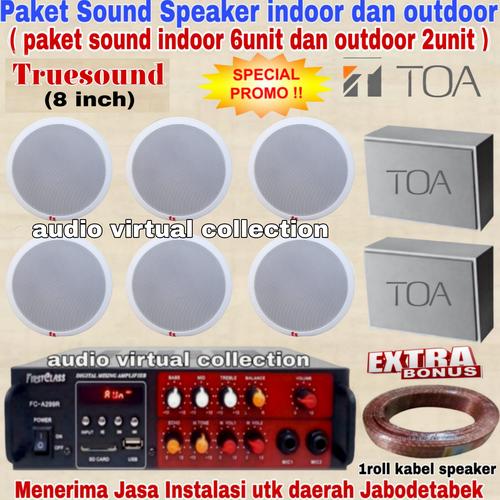 Jual Paket speaker indoor TRUESOUND dan outdoor TOA (6indoor , 2outdoor ...