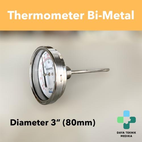 Jual GMT Thermometer Bimetal Diameter 3" 80mm - Model Payung Stainless ...