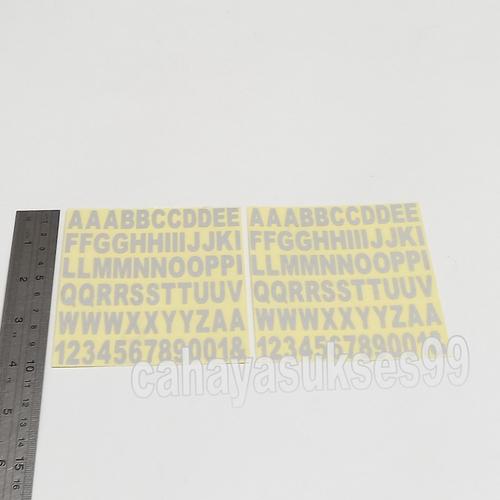 Jual Sticker Alphabet Huruf Font ARIAL Reflective Sticker Label Mesin ...