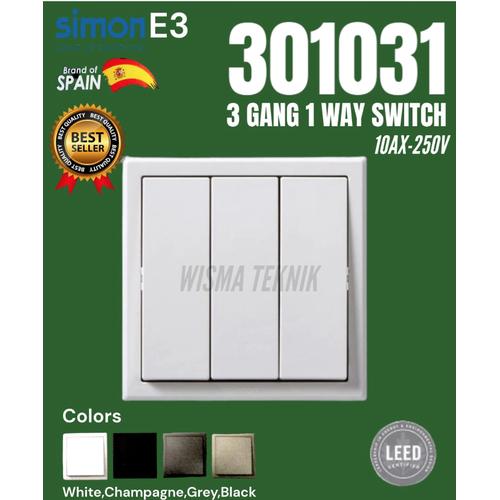 Jual Saklar 3 Gang 1 Way Switch Simon 301031 - Jakarta Timur - Wisma ...