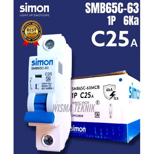 Jual MCB 1P 25 Amp 6 KA SIMON SMB65C-63C25 - Jakarta Timur - Wisma ...
