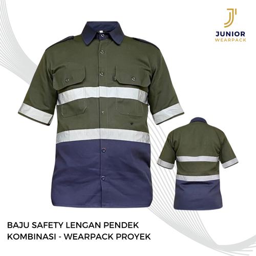 Promo Baju Safety Lengan Pendek - Wearpack Kombinasi 2 Warna - Seragam ...