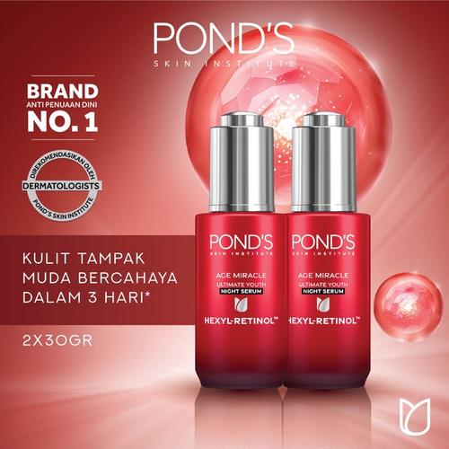 Promo PONDS Age Miracle Ultimate Youth Retinol Anti Aging Serum Night ...