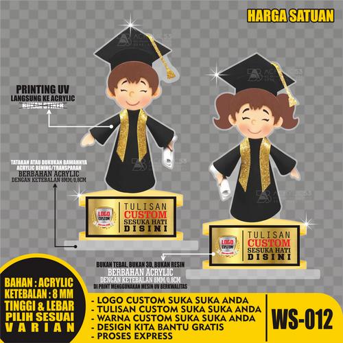 Jual Plakat Wisuda, Piagam Wisuda,Plakat Wisuda TK Paud SD Pesantren WS-012 - 17cm x 8cm ...