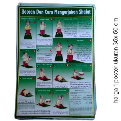 Jual poster bacaan dan cara sholat - Kota Bekasi - kudaponi | Tokopedia