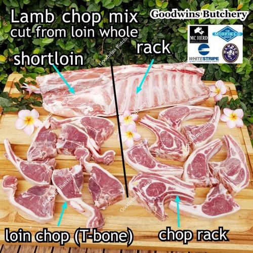 Jual Australia lamb chops all variant LOIN CHOP / TBONE, RACK & MIX ...