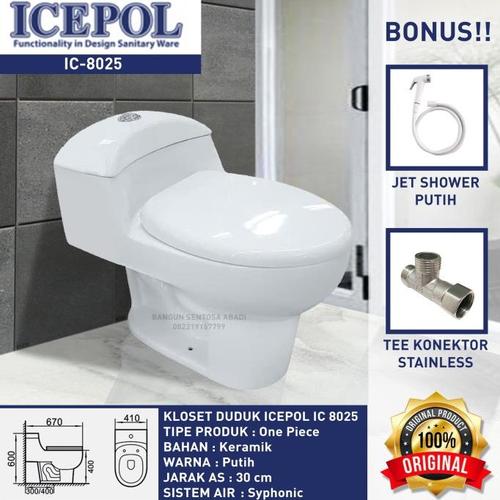 Jual KLOSET DUDUK MODEL TOTO / MONOBLOK ONE PIECE ICEPOL 8025 KOMPLIT ...