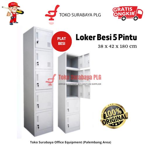Jual Locker Besi 5 pintu Lemari Buku Plat Filling Cabinet Loker ...