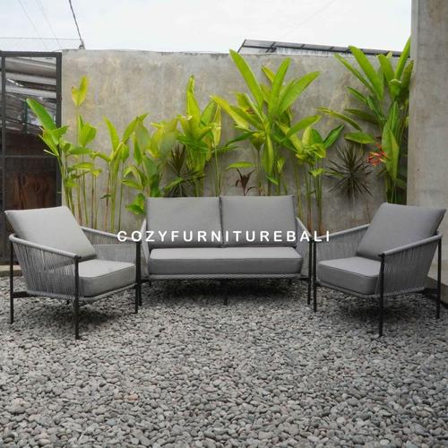 Jual KURSI BANGKU ANYAMAN TALI - SOFA OUTDOOR INDOOR CHAIR WITH ROPE - POOL - SINGLE SOFA - Kota ...