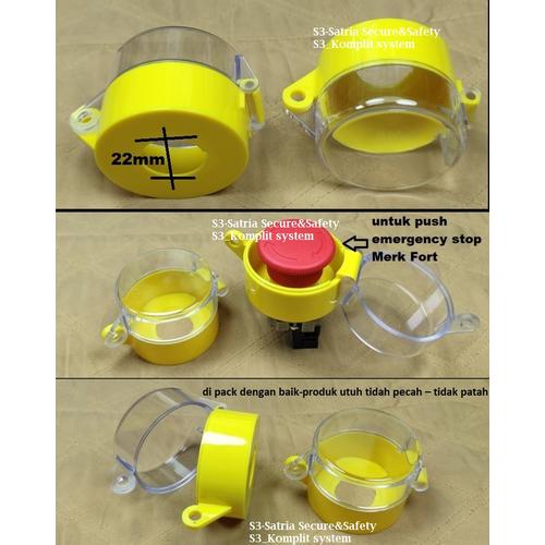 Jual cover transfaran push button emergency fort LAY5 22mm tutup ...