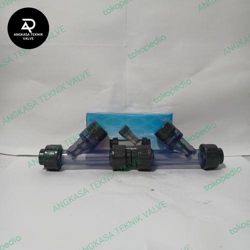 Jual Y STRAINER PVC 1 1/2" INCH TRANSPARANT DN40 JIS 10K SOCKET ...
