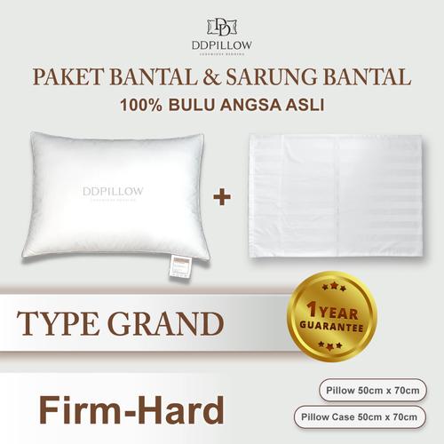 Promo DDPillow Set 1 Bantal Hotel Bulu Angsa Asli Type Grand +Sarung 50x70cm - Bantal+ 1Sarung ...