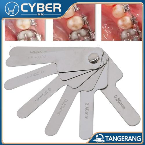 Jual 7In1 Dental Orthodontic IPR Gauge/InterProximal Space Slicing Gigi ...