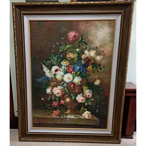 Jual Lukisan FLower Vintage TTD Maestro Cassandra Oil on Canvas T ...