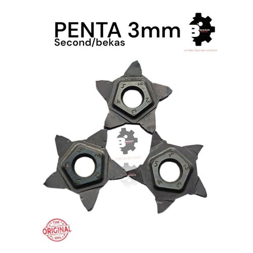 Jual INSERT PENTA 3mm SECOND HAND/BEKAS - Insert Pahat Bubut - Pisau Pahat - Bekas- Second Hand ...