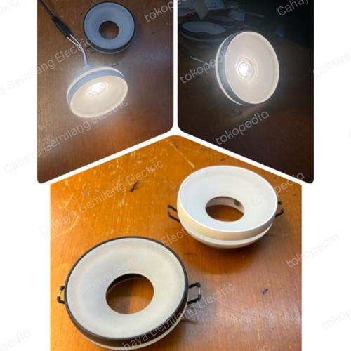 Jual kap lampu mr16 spot minimalis spotlight modern trimless corong acrylic - Putih - Jakarta ...
