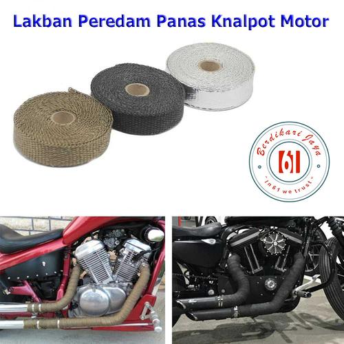 Jual Lakban Peredam Panas Knalpot Motor Exhaust Wrap 50mm 10m - Kota ...