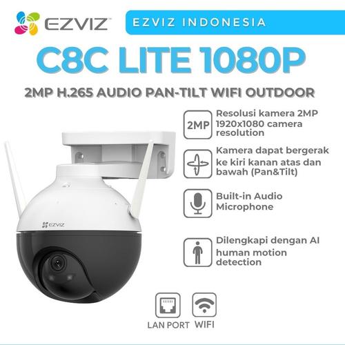 Jual EZVIZ C8C 1080P - Pro AI Color Night Vision Pan & Tilt Wireless ...