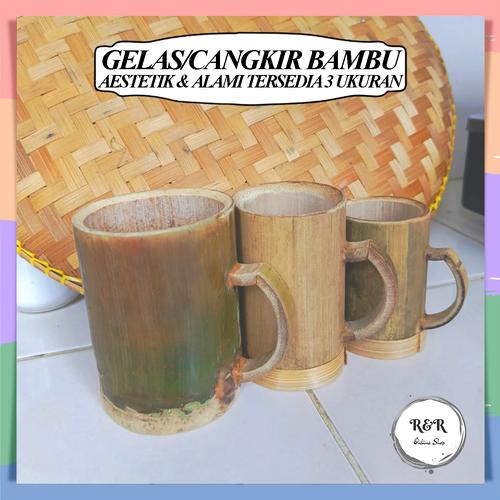 Jual Gelas Kopi Aesthetic Kerajinan Bambu Gelas Unik Cafe Bamboo Jadul Cangkir Mug Bambu Asli ...