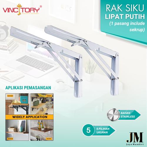 Promo Engsel Siku Rak Lipat Foldable Bracket Stainless Putih | 2062 ...