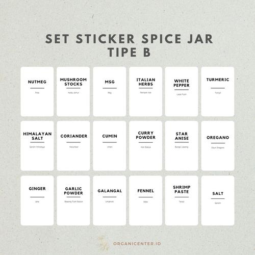 Jual Set Label Sticker Botol Bumbu Dapur Lengkap Anti Air Kaca Estetik ...