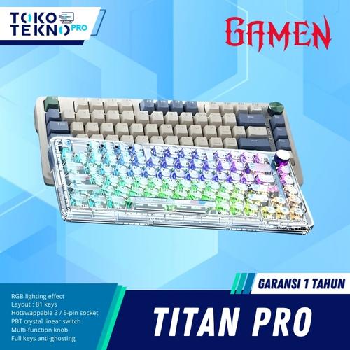 Promo Gamen Titan Pro Transparan Wired Mechanical Gaming Keyboard ...