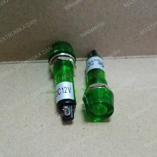 Jual 7286 pilot lamp lampu 12 volt indikator 12v plastik 10mm hijau ...