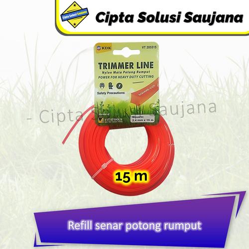 Promo KDK 15 meter TALI SENAR NILON MATA POTONG MESIN POTONG RUMPUT ...