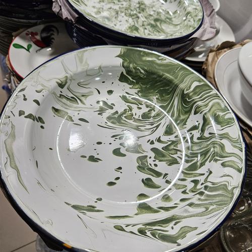 Jual piring seng jadul enamel seng 20 22 24 cm home pro per 6pcs ...