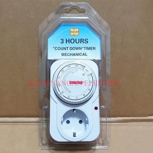 Jual KITANI STOP KONTAK TIMER 3 JAM ANALOG / ALAT PENGATUR WAKTU MANUAL ...