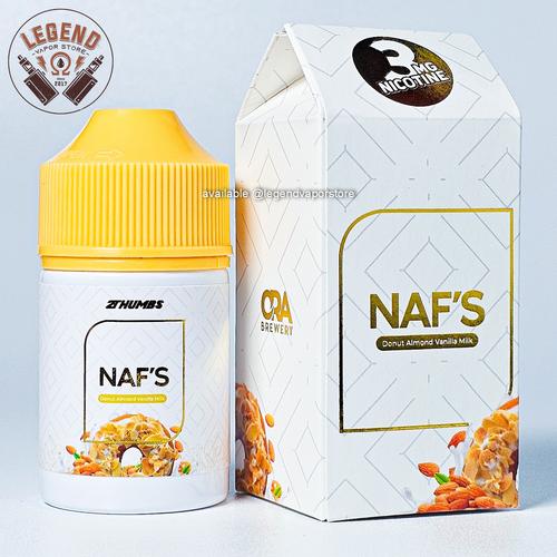 Jual FREEBASE LIQUID NAFS Donut Almond Vanilla Milk 60ML 3MG 6MG ...