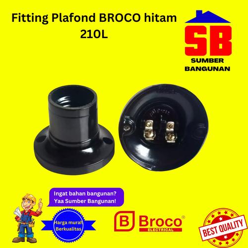 Jual FITTING PLAFOND HITAM BROCO 210L FITTING LAMPU PLAFON BROCO ...