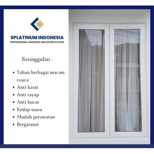 Jual Jendela Upvc 2 Daun Kaca 5mm - 1000 x 1000 - Kota Bekasi - SPLATINUM INDONESIA | Tokopedia