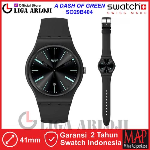 Promo SWATCH SO29B404 A DASH OF GREEN Jam Tangan Pria Analog Original Swiss Cicil 0% 3x ...