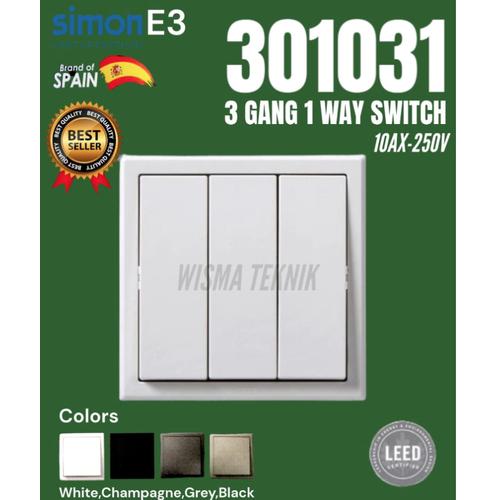 Jual Saklar 3 Gang 1 Way Switch Simon 301031 - Kota Tangerang - Wisma ...