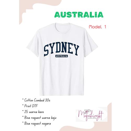 Jual Kaos Oleh oleh Australia Sydney / Baju Sydney Australia Batch 5 - Model 1, S - Jakarta ...