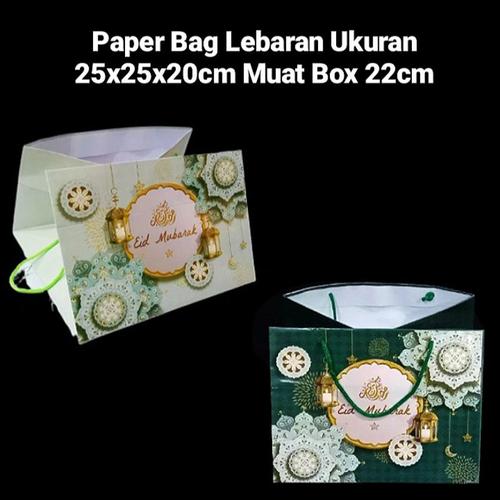 Jual Tas Parcel Lebaran Paper Bag Hampers Idul Fitri Ukuran 25x25x20 cm ...